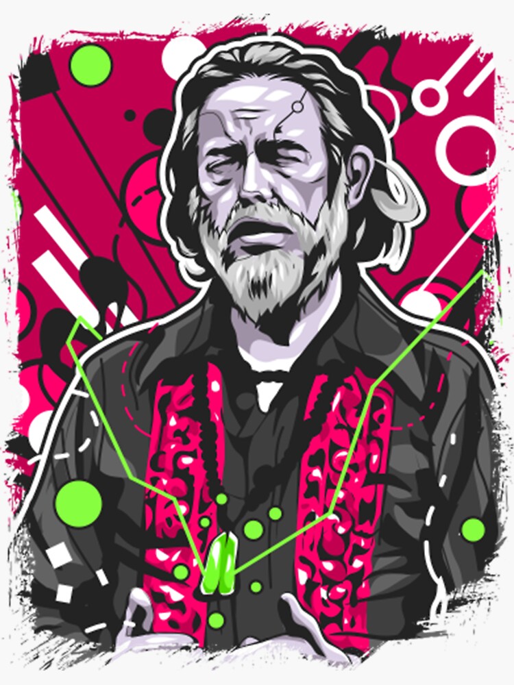 "Alan Watts Aesthetic Vap" Sticker for Sale by Caleb5564b2 | Redbubble