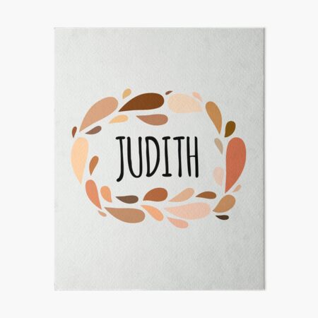 "Judith - Names for Wife Daughter and Girl" Art Board Print for Sale by ...