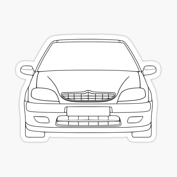 "Citroen Saxo VTS VTR facelift 1999-2004 Black lines" Sticker for Sale ...