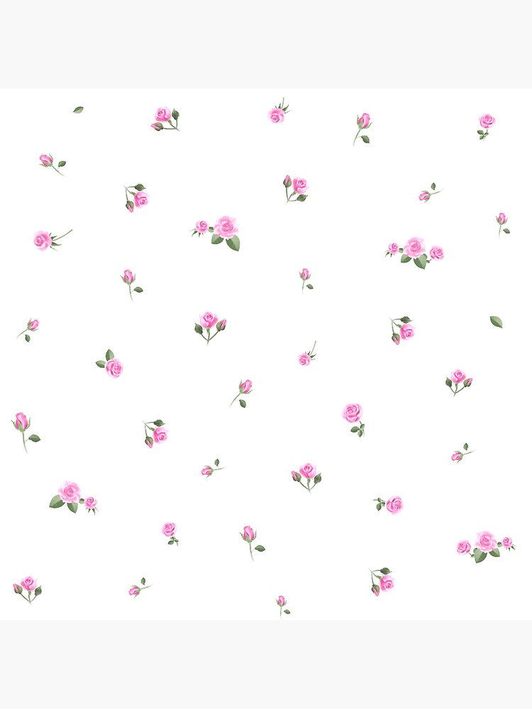 "Ditsy Pink Roses - small rose pattern on white" Sticker for Sale by ...