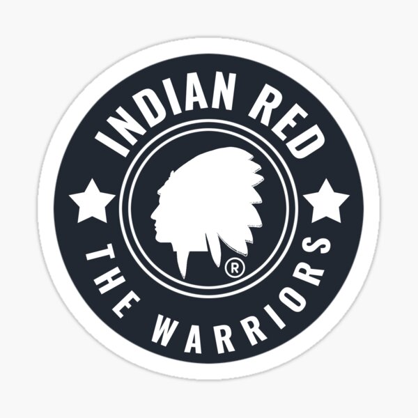 "Indian red logo design" Sticker for Sale by Pilot1917 | Redbubble