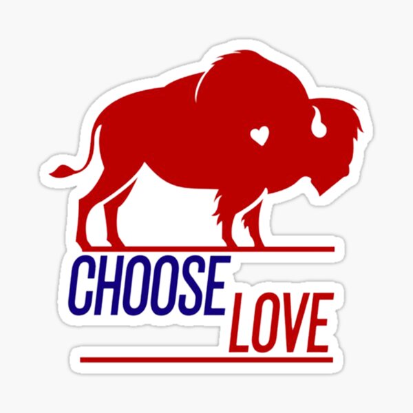 "Choose Love Buffalo Stop Hate End Racism Choose Love Buffalo" Sticker ...