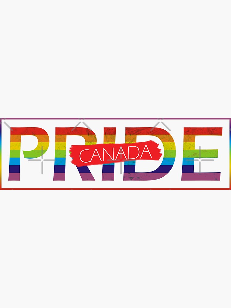 "Canadian Pride Canada lgbtq" Sticker for Sale by EpicMaps | Redbubble