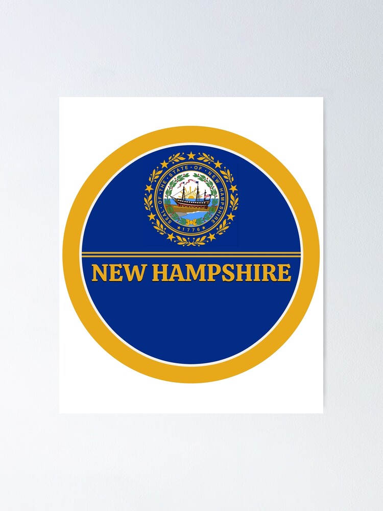 "New Hampshire State Flag Roundel" Poster for Sale by FedSherDesign ...