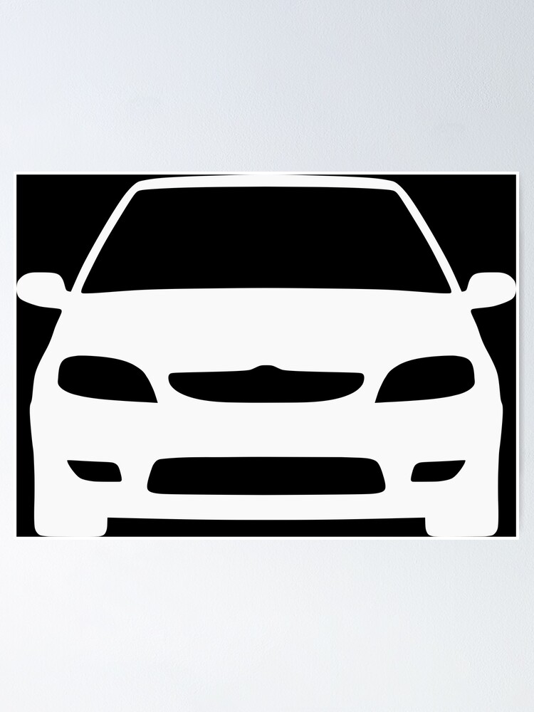 "Citroen Saxo VTS VTR facelift 1999-2004 white silhouette" Poster for ...