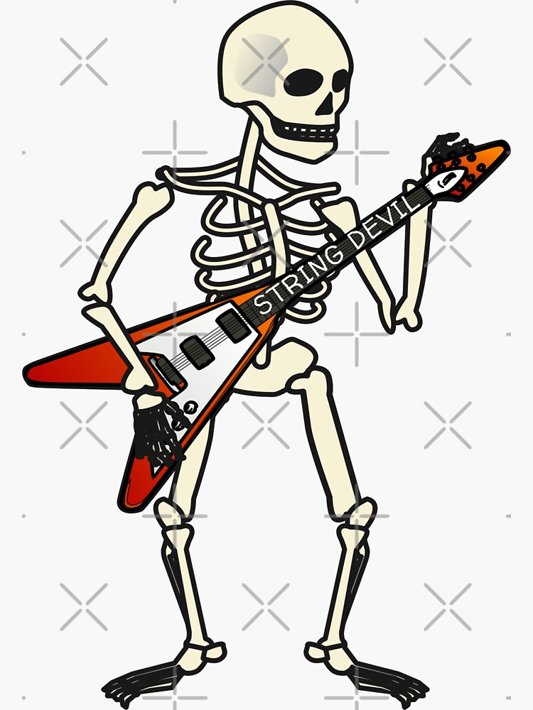 "String Devil Design" Sticker for Sale by Artzilla22 | Redbubble