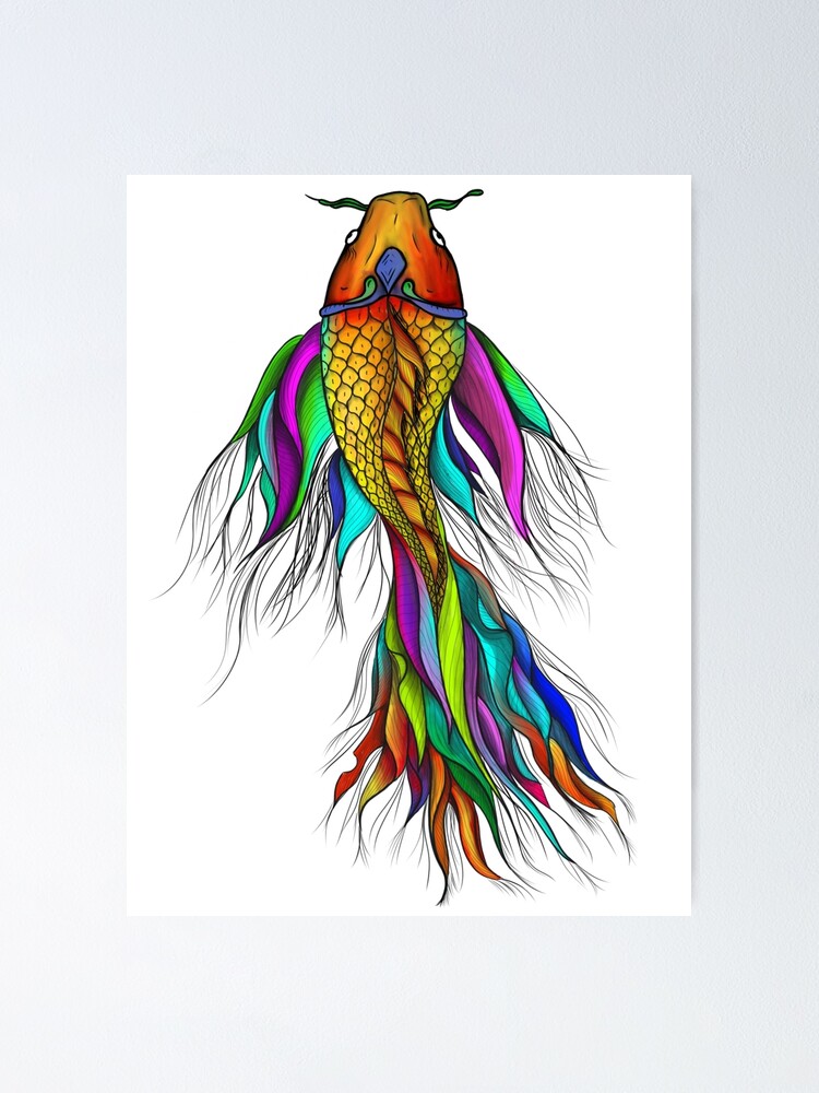 "Rainbow carp fish" Poster for Sale by TranquiloSix | Redbubble