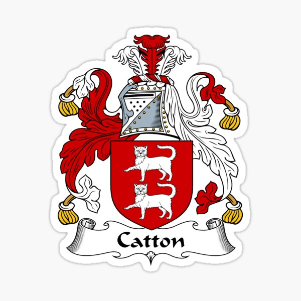 "Catton" Sticker for Sale by HaroldHeraldry | Redbubble