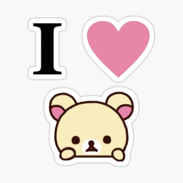 "I ️ Korilakkuma " Sticker by Ninja-Kiyo | Redbubble