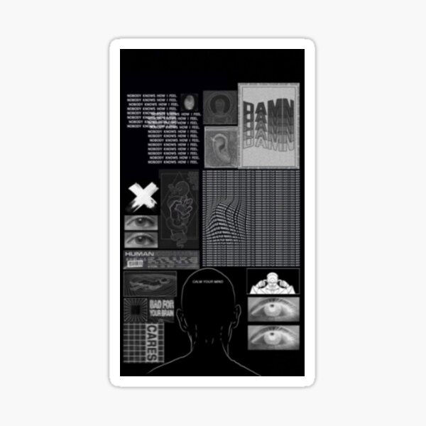 "Black Aesthetic Design " Sticker for Sale by Forux | Redbubble