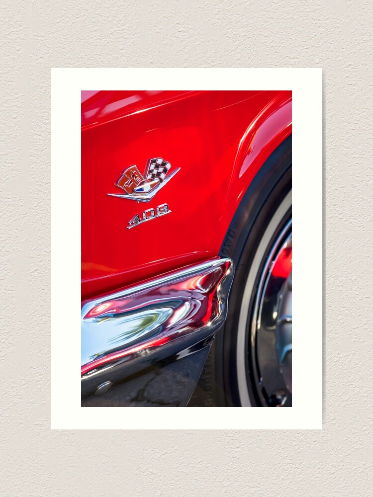 "1962 Chevrolet Impala SS 409 Emblem -1026c" Art Print by jilljreger ...