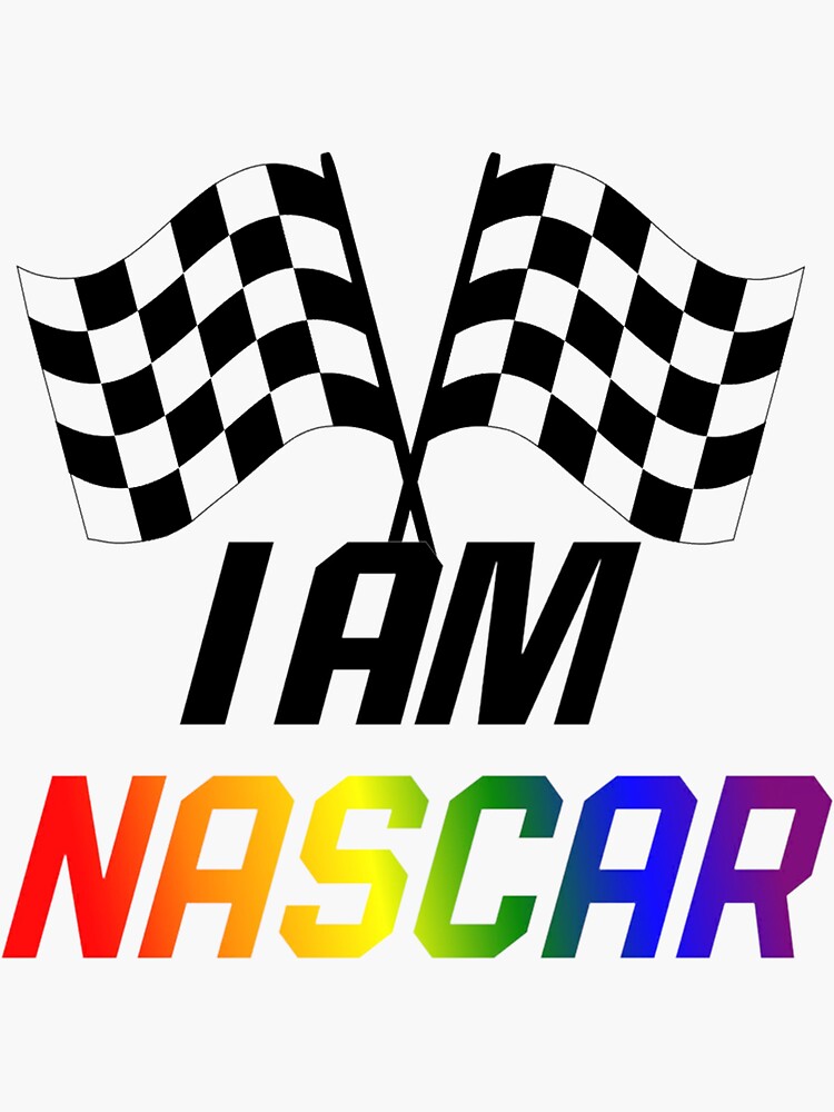 "Nascar pride I am nascar Sticker" Sticker for Sale by Lounab | Redbubble