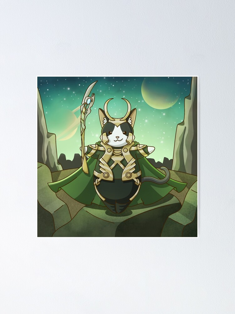 "Loki the Cat" Poster for Sale by kynaaarts | Redbubble