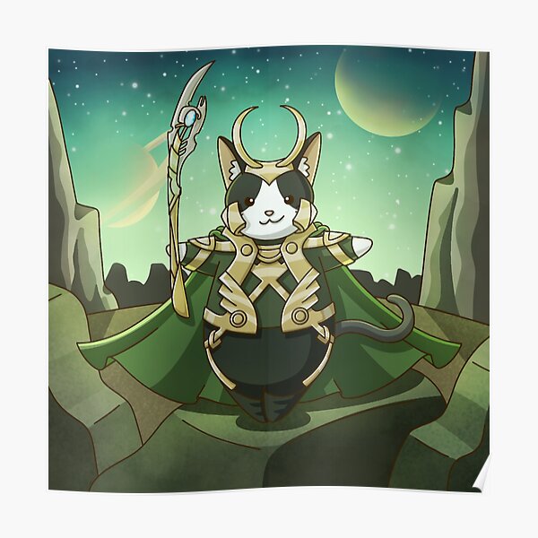"Loki the Cat" Poster for Sale by kynaaarts | Redbubble