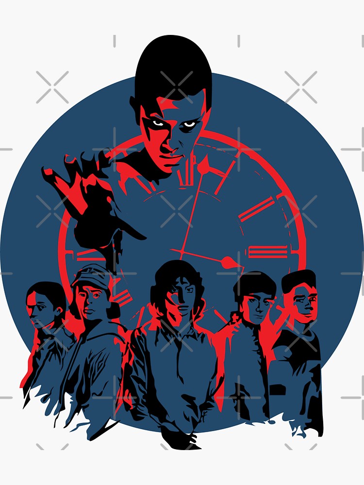 "stranger things grandfather clock" Sticker for Sale by blueflaw ...