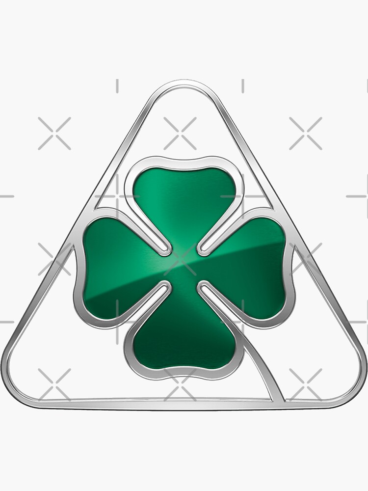 "quadrifoglio, alfa romeo" Sticker for Sale by AnimeVision | Redbubble