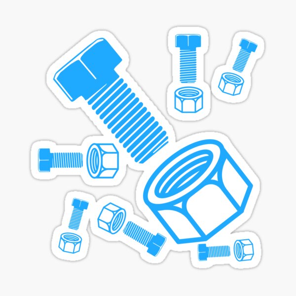 " NUTS AND BOLTS" Sticker for Sale by MR-TIMZ-ART | Redbubble