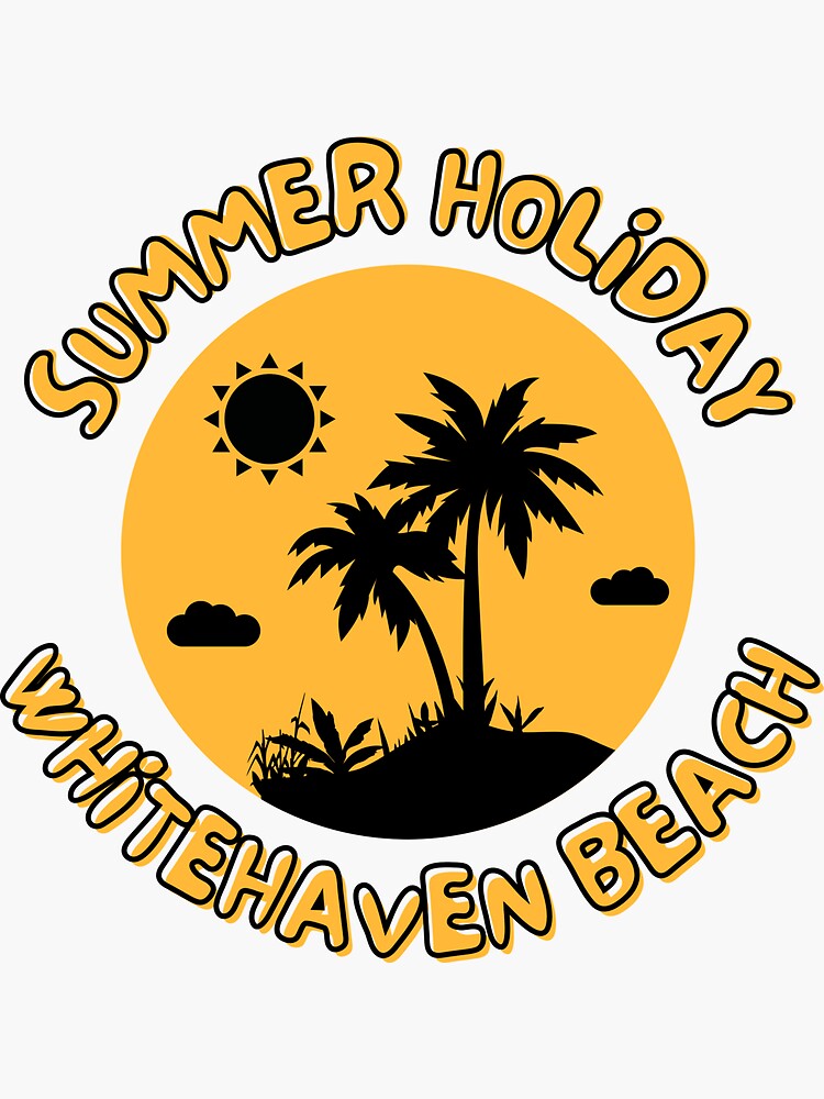 "Whitehaven beach summer holiday design " Sticker for Sale by Simtom ...
