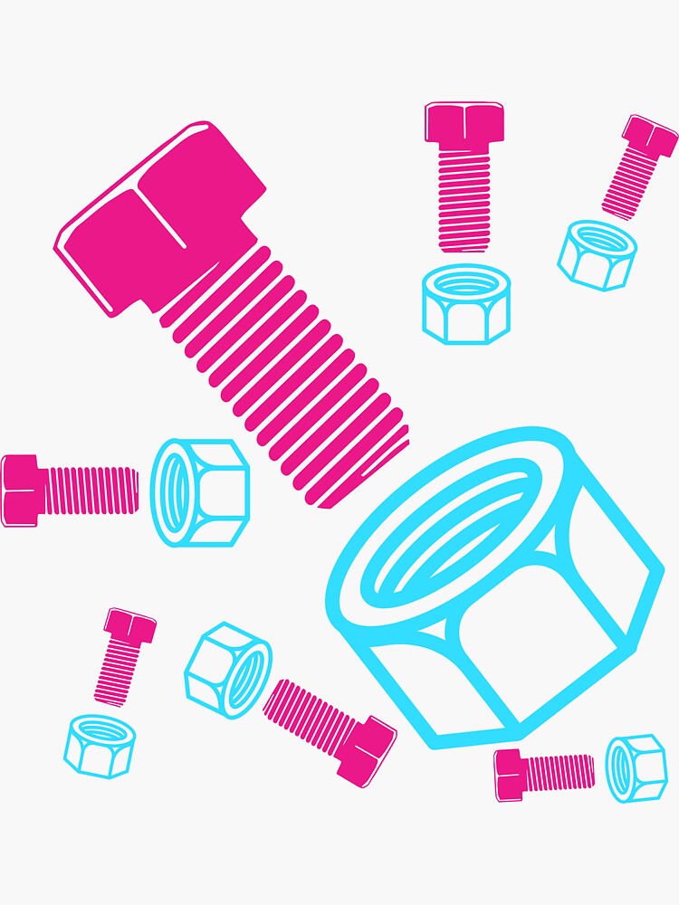 " NUTS AND BOLTS" Sticker for Sale by MR-TIMZ-ART | Redbubble