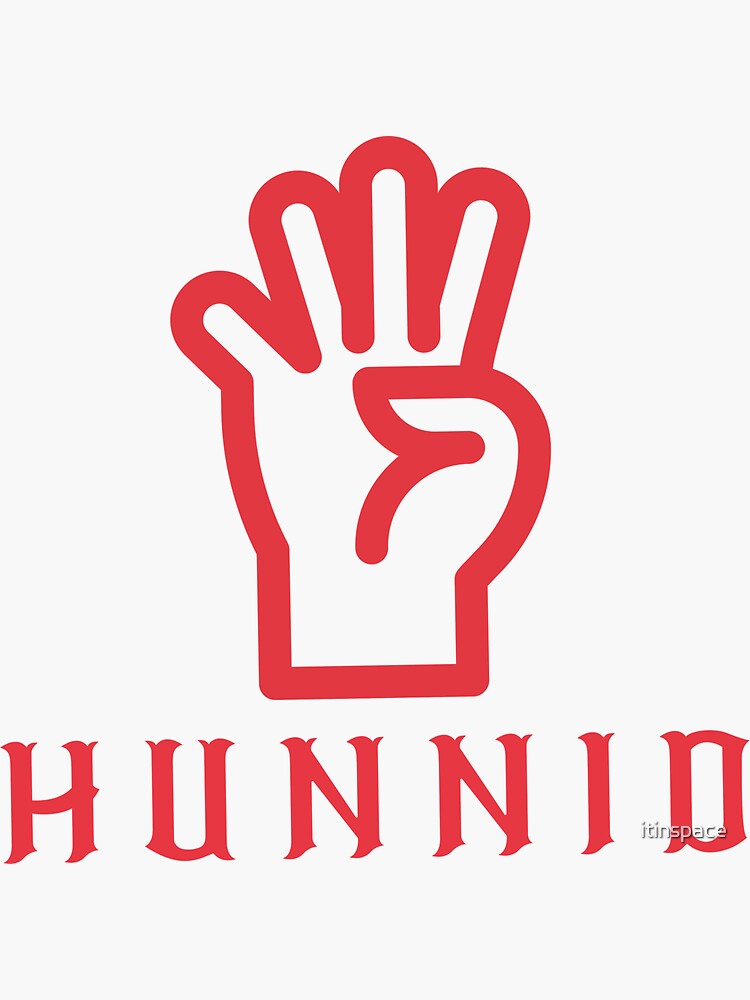 "4 Hunnid - Abstract design" Sticker for Sale by itinspace | Redbubble
