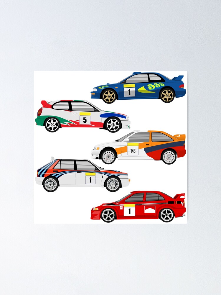 "90s Rally Legends" Poster for Sale by Agurec7 | Redbubble