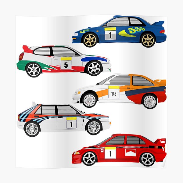 "90s Rally Legends" Poster for Sale by Agurec7 | Redbubble