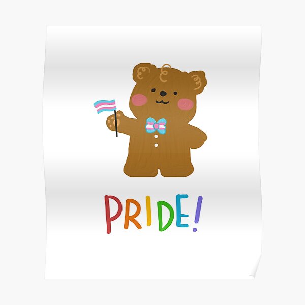 "Teddy bear lgbt pride Trans" Poster for Sale by marietadesigns | Redbubble