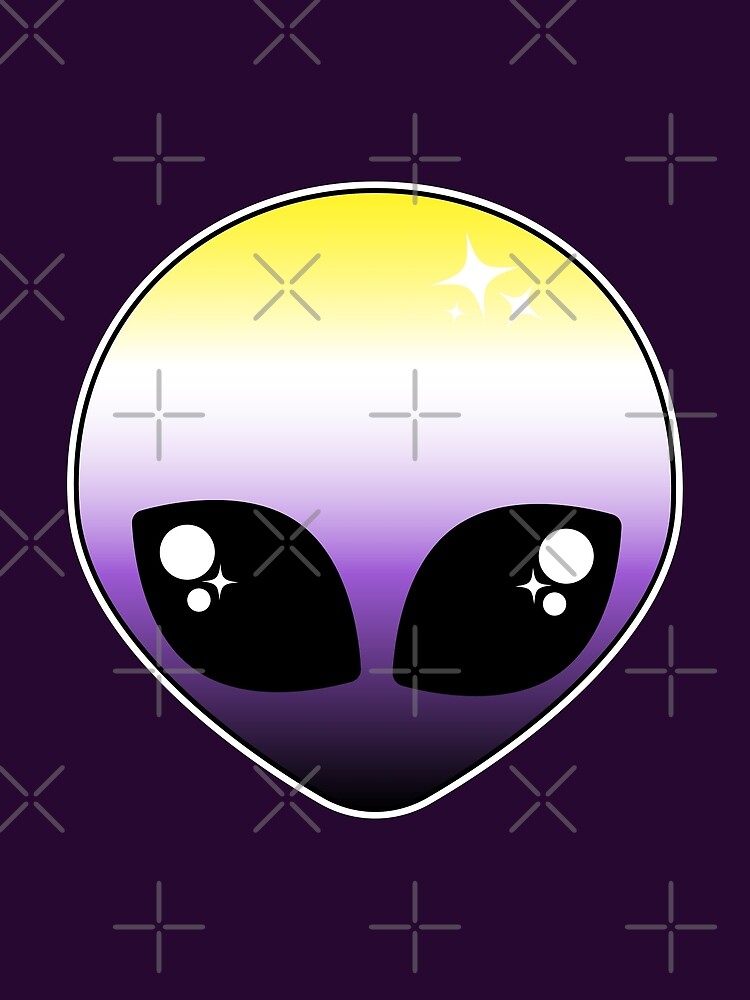 "Non-Binary Alien Kawaii " Poster for Sale by sasyall | Redbubble