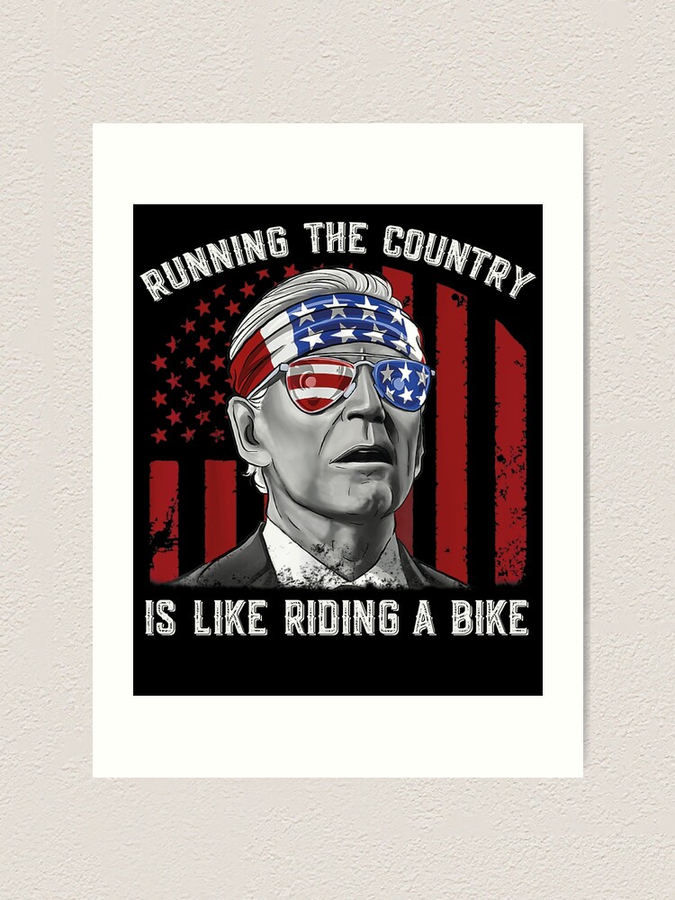 "Joe Biden falling off his bicycle Funny Biden Falls off Bike" Art Print for Sale by sleeksy ...