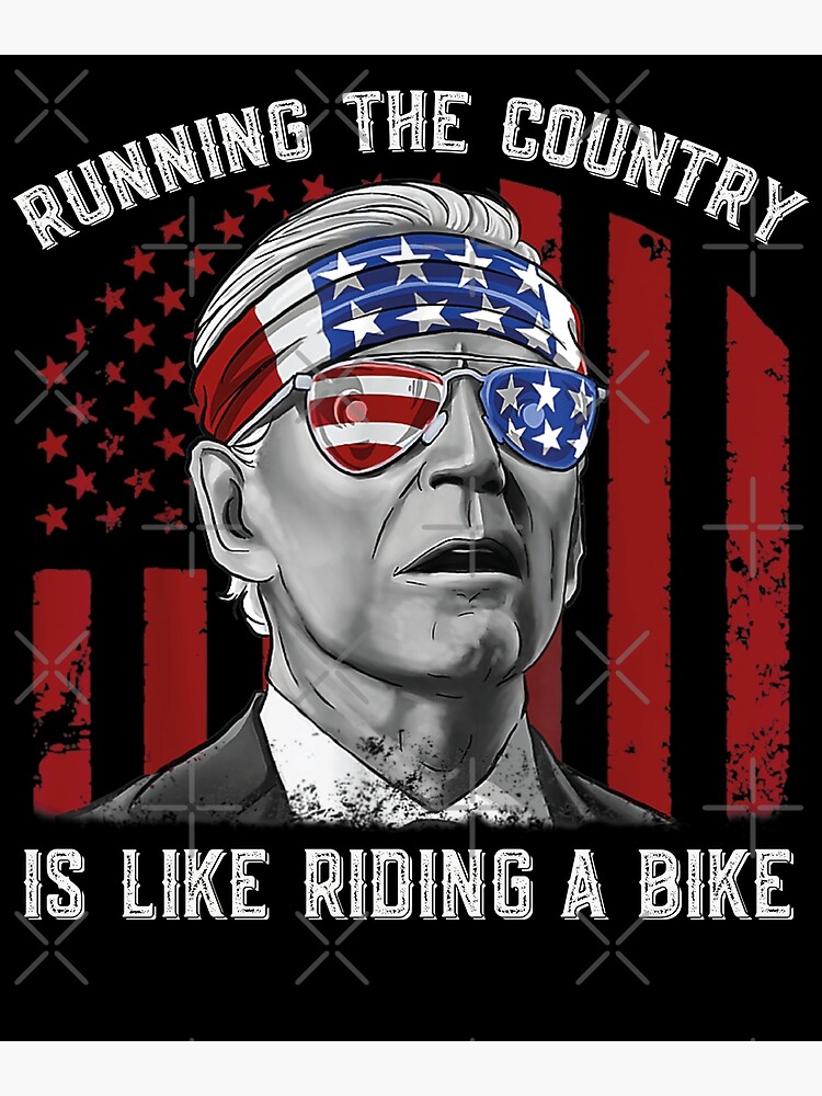 "Joe Biden falling off his bicycle Funny Biden Falls off Bike" Art Print for Sale by sleeksy ...