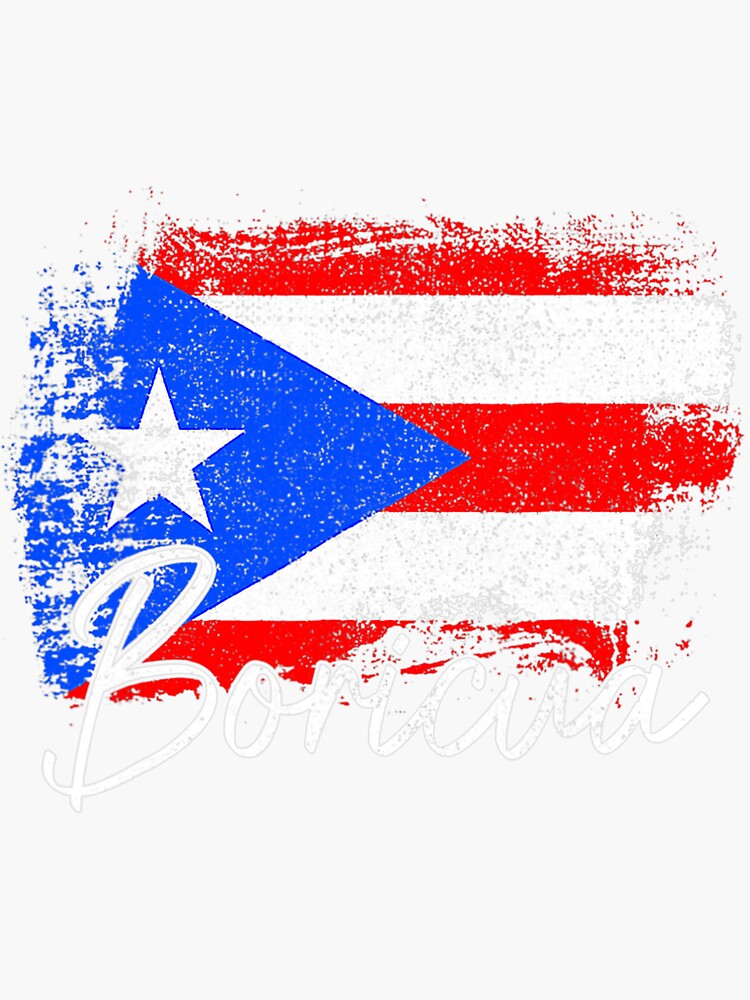 Pegatina «Orgullo de la bandera puertorriqueña de Puerto Rico Boricua ...