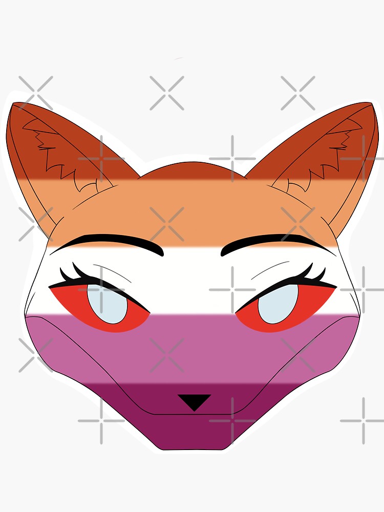 "Lesbian fox " Sticker for Sale by StardustHyde | Redbubble