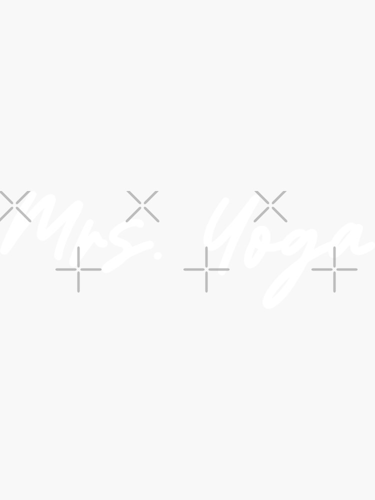 "Mrs. Yoga - Just Married Yogis Yoginis. Yoga Set - for her, white text ...