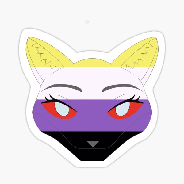 "Enby fox " Sticker for Sale by StardustHyde | Redbubble