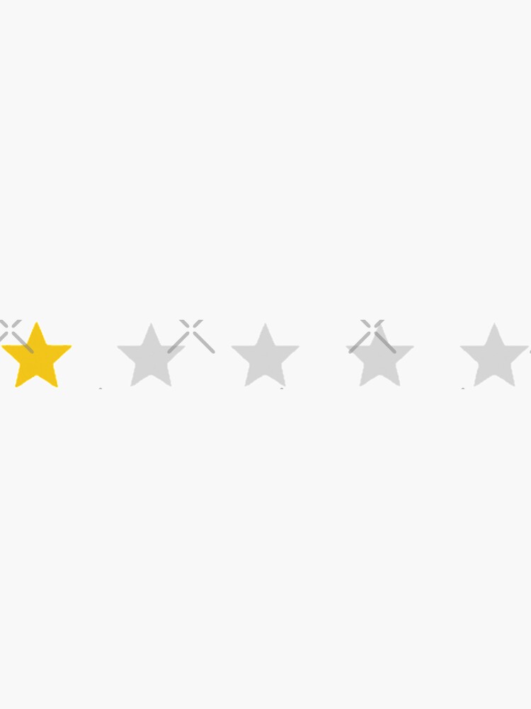 "One Star Review" Sticker for Sale by radiantdark | Redbubble