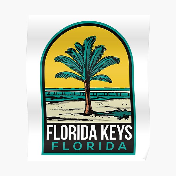 "Florida Keys Vintage Beach" Poster for Sale by halpindesignco | Redbubble