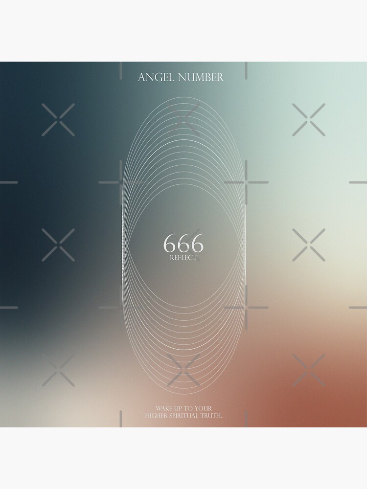 "Angel Number Reflect 666 Vertical" Sticker for Sale by GRETKA | Redbubble
