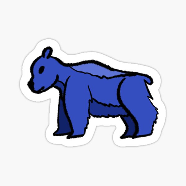 "Blue Bear" Sticker for Sale by Ukuartndesign | Redbubble