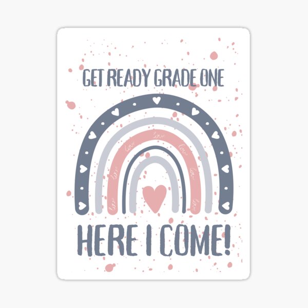 "MerchHaus - Student / Teachers Design Get Ready Grade One, Here I Come ...