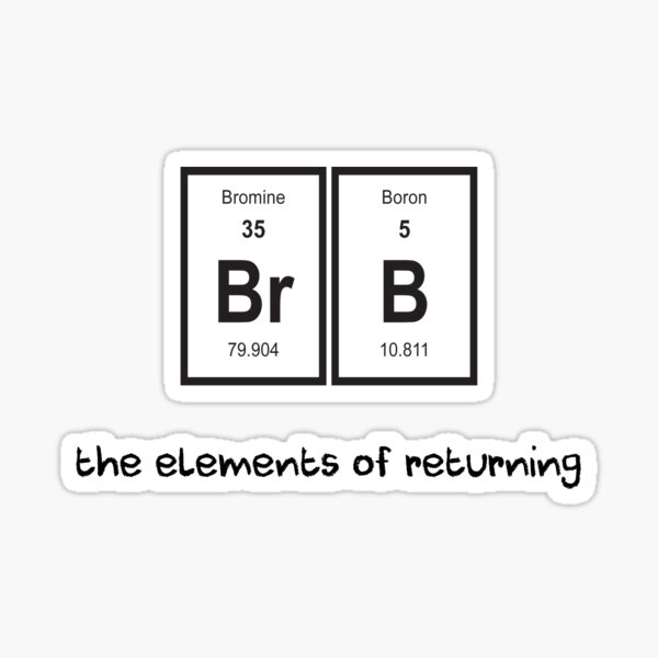 "BrB Texting Be Right Back the Elements of Returning Periodic Table of ...
