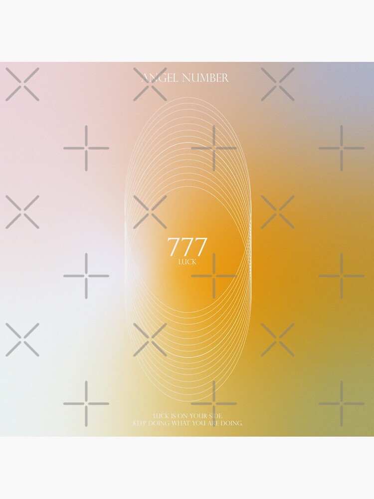 "Angel Number Luck 777 Vertical" Sticker for Sale by GRETKA | Redbubble