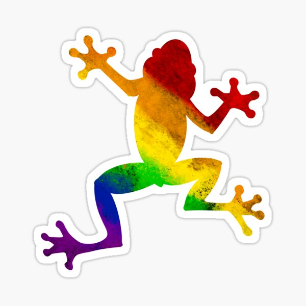 "Rainbow Frog" Sticker for Sale by TheColorfulQ | Redbubble