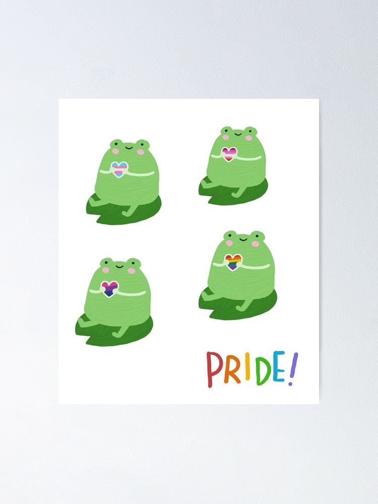 "Frog Gay Pride LGBT Pride month Illustration" Poster by marietadesigns ...