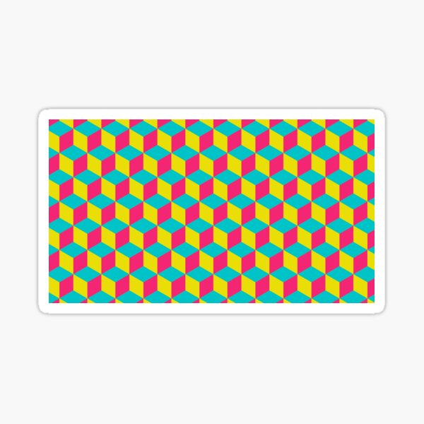 "Multi-Color Cuboid Pattern" Sticker for Sale by BrookstarShop | Redbubble