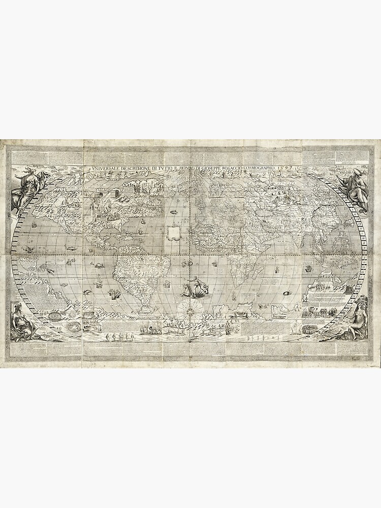 "Map of the World (1597)" Poster by allhistory | Redbubble