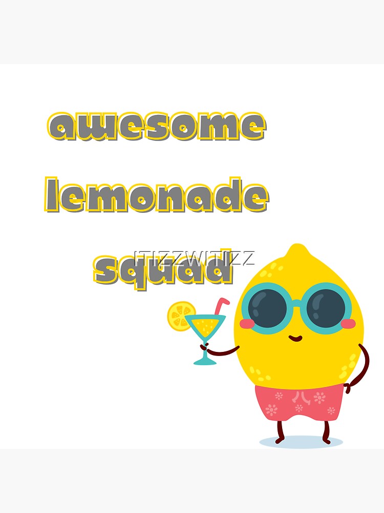 "Awesome Lemonade Squad Lemon Lovers Group Matching" Sticker for Sale ...