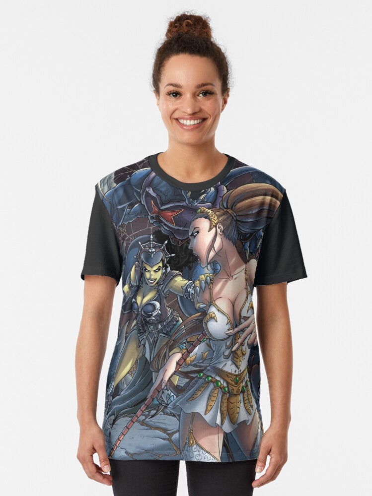 "Teela vs Evil Lyn" Graphic T-Shirt for Sale by DaniJaco | Redbubble