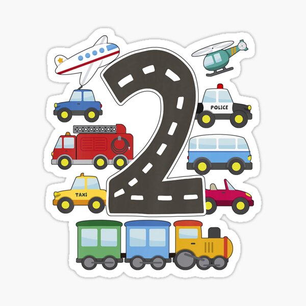 "2 Year Old Birthday Transportation Birthday Car Train Plane 2nd ...