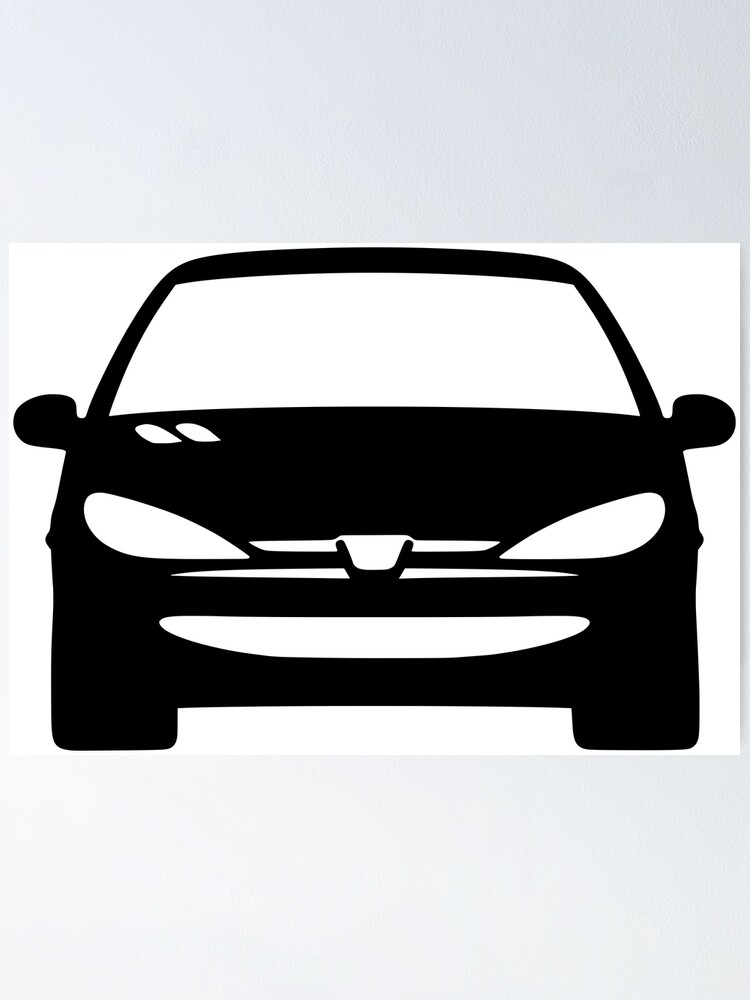 "Peugeot 206 black silhouette" Poster for Sale by EdimDesign | Redbubble