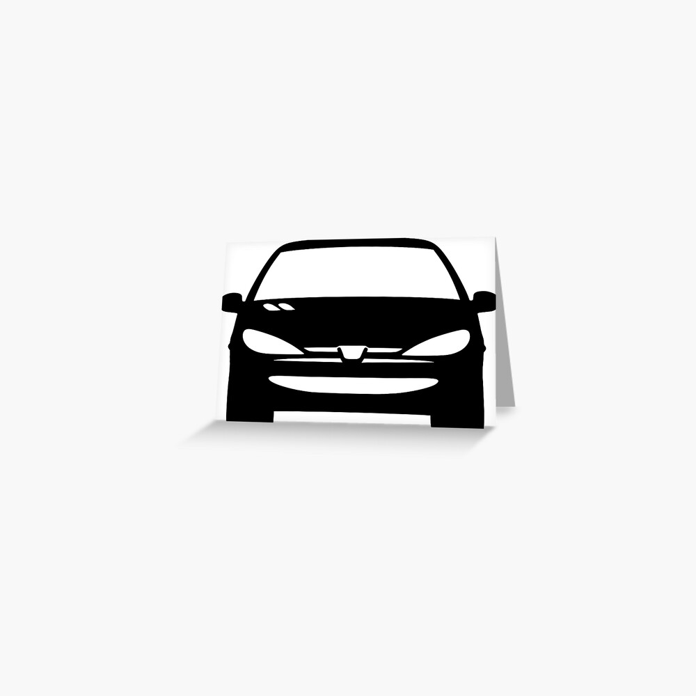 "Peugeot 206 black silhouette" Greeting Card for Sale by EdimDesign ...